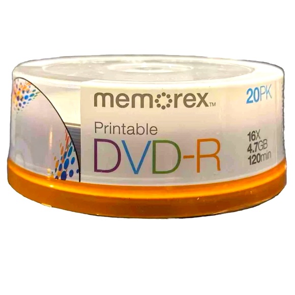 Memorex | Media | Memorex 2 Pack Printable Dvdr 6x 47gb 120min | Poshmark